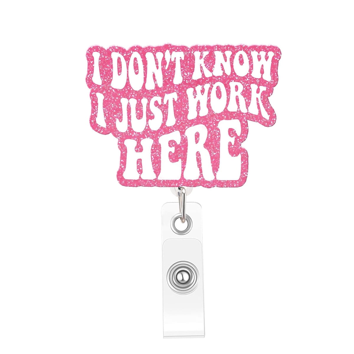 Funny Nurse Badge Reel, Cute Work Badge Holder with Retractable Clip ...