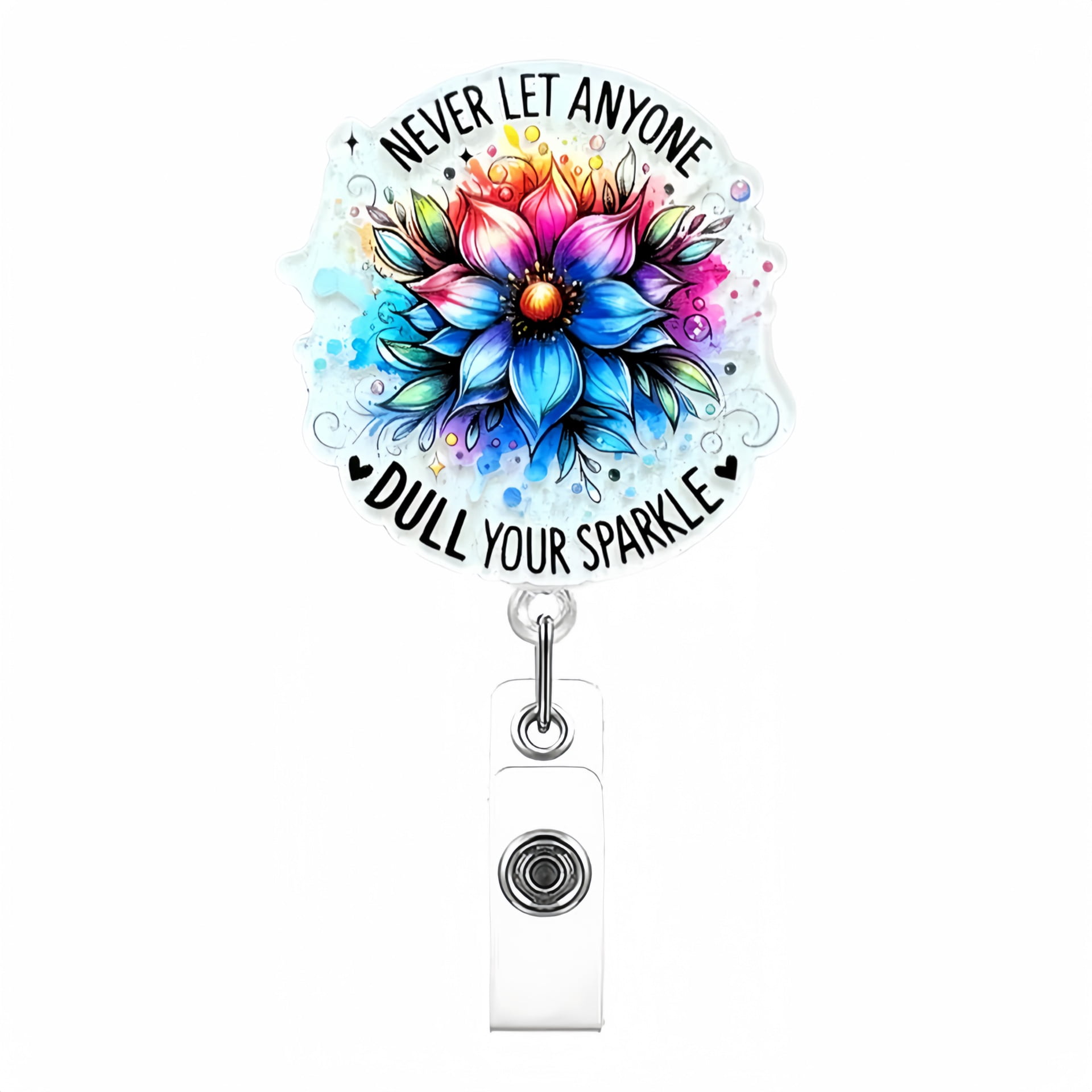 Funny Nurse Badge Reel, Cute Work Badge Holder with Retractable Clip ...