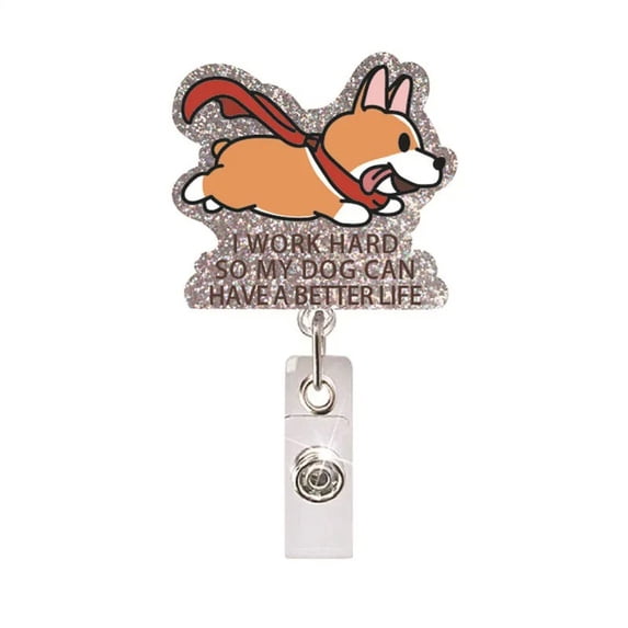 Funny Nurse Badge Reel, Cute Work Badge Holder with Retractable Clip ...