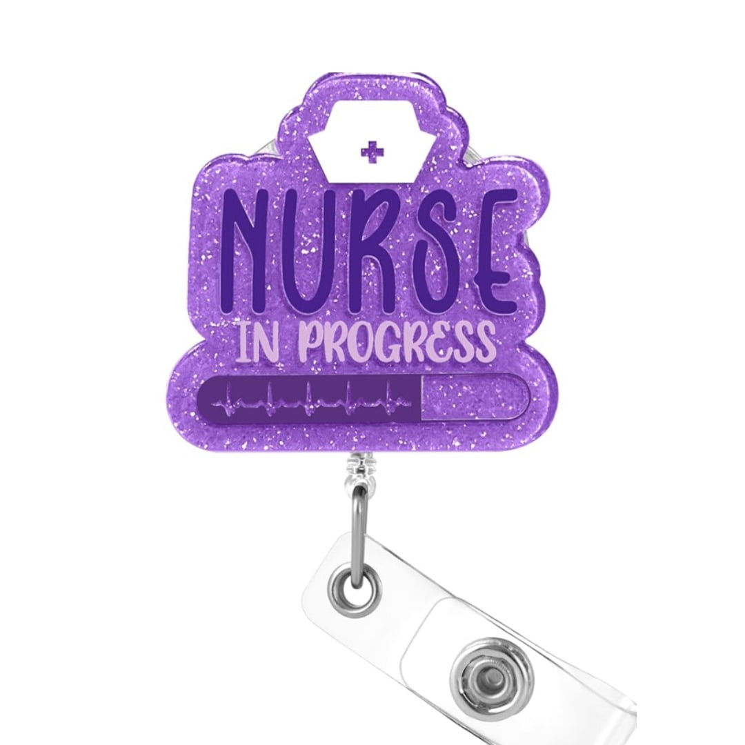 Funny Nurse Badge Reel, Cute Work Badge Holder with Retractable Clip ...