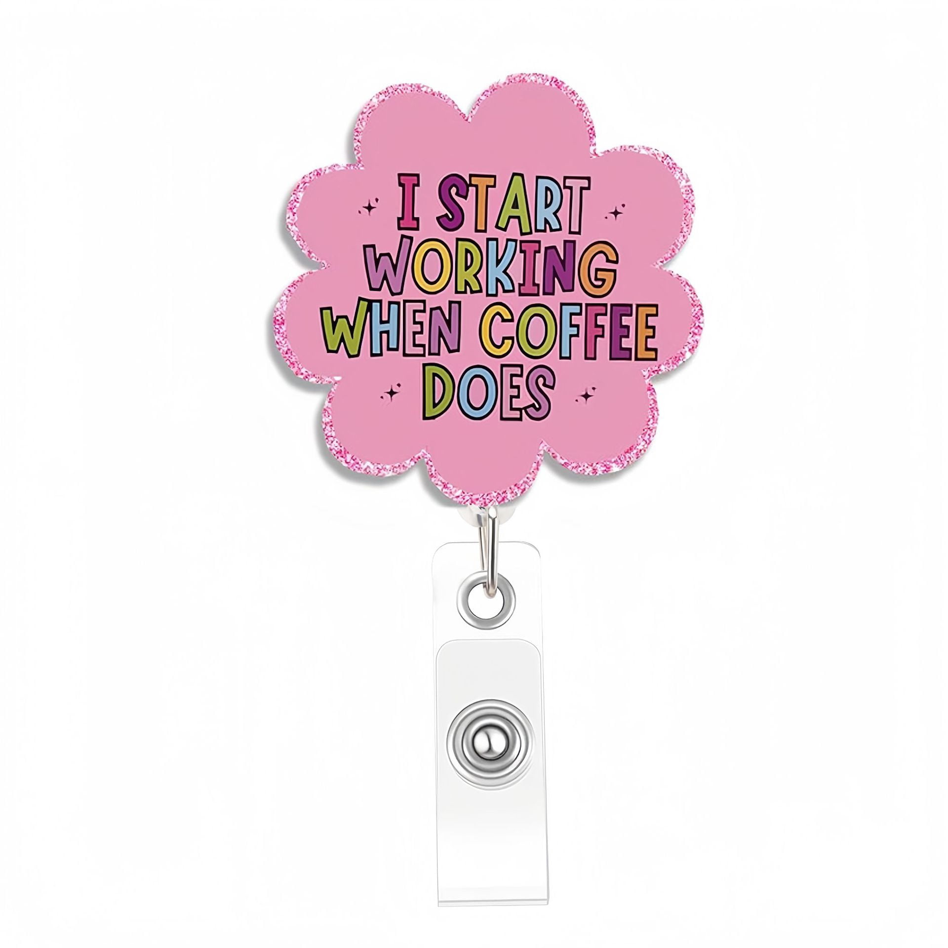 Funny Nurse Badge Reel, Cute Work Badge Holder with Retractable Clip ...