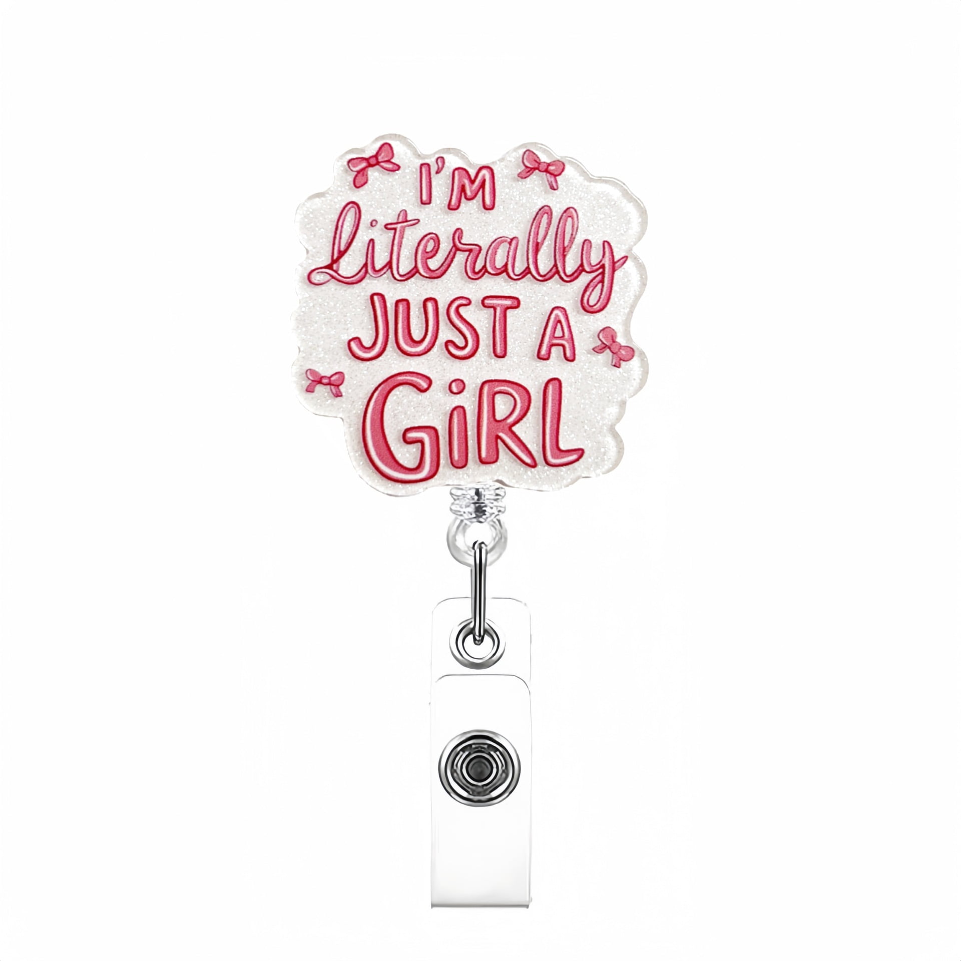 Funny Nurse Badge Reel, Cute Work Badge Holder with Retractable Clip ...