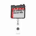 Funny Nurse Badge Reel, Cute Work Badge Holder with Retractable Clip ...