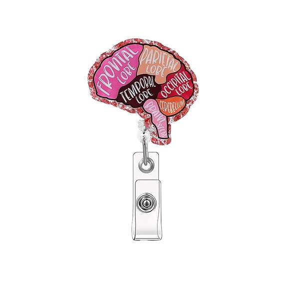 Funny Nurse Badge Reel, Cute Work Badge Holder with Retractable Clip ...