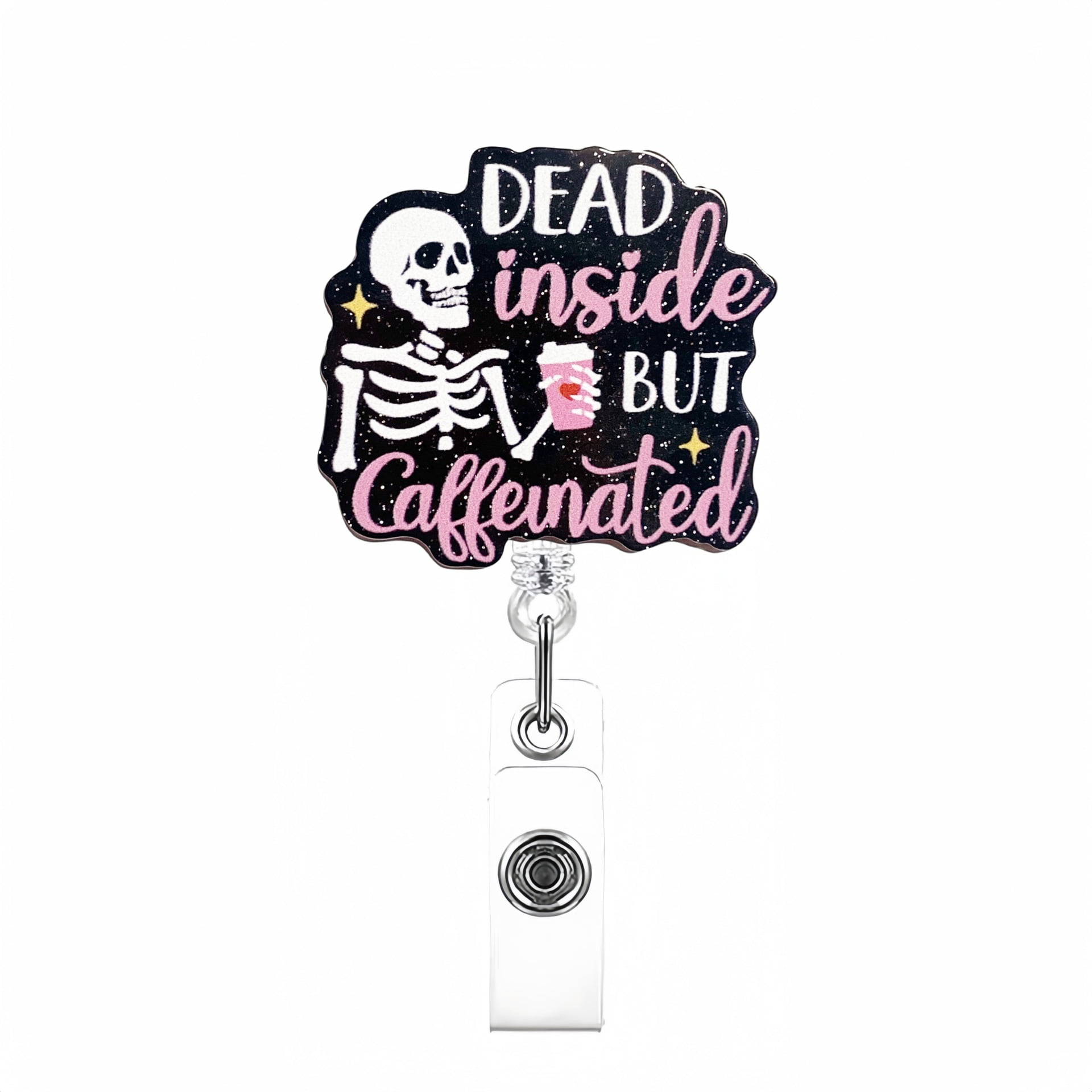 Funny Nurse Badge Reel, Cute Work Badge Holder with Retractable Clip ...