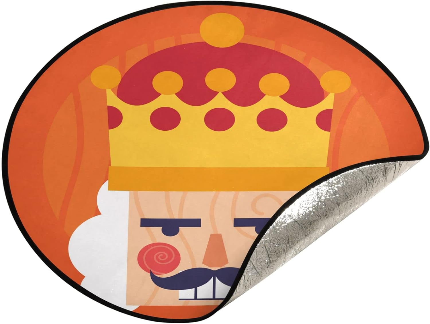 Funny Nutcracker Drum Christmas Tree Mats Waterproof Tree Skirt ...