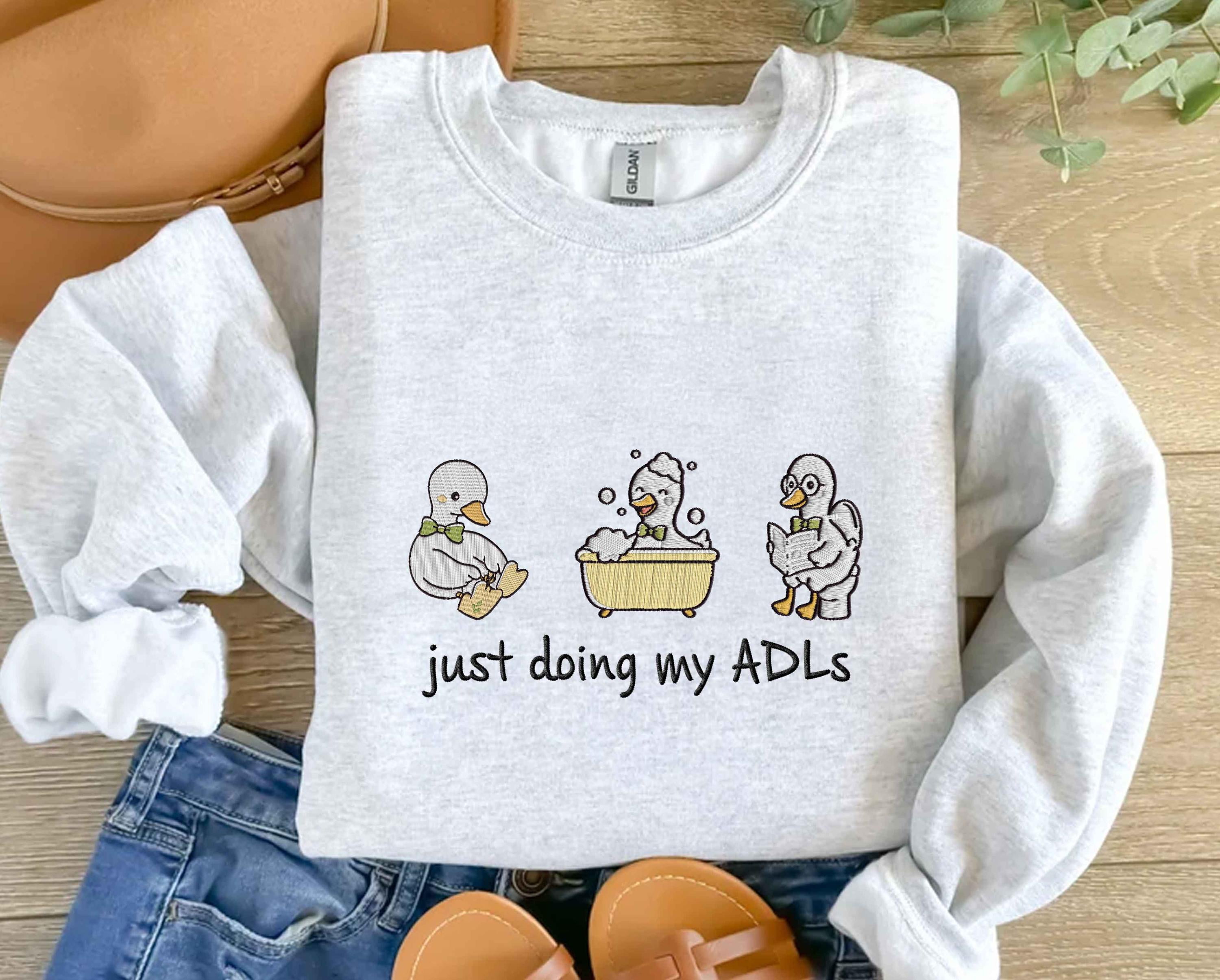 Funny OT Sweatshirt for Occupational Therapist, Embroidered ADL Silly ...
