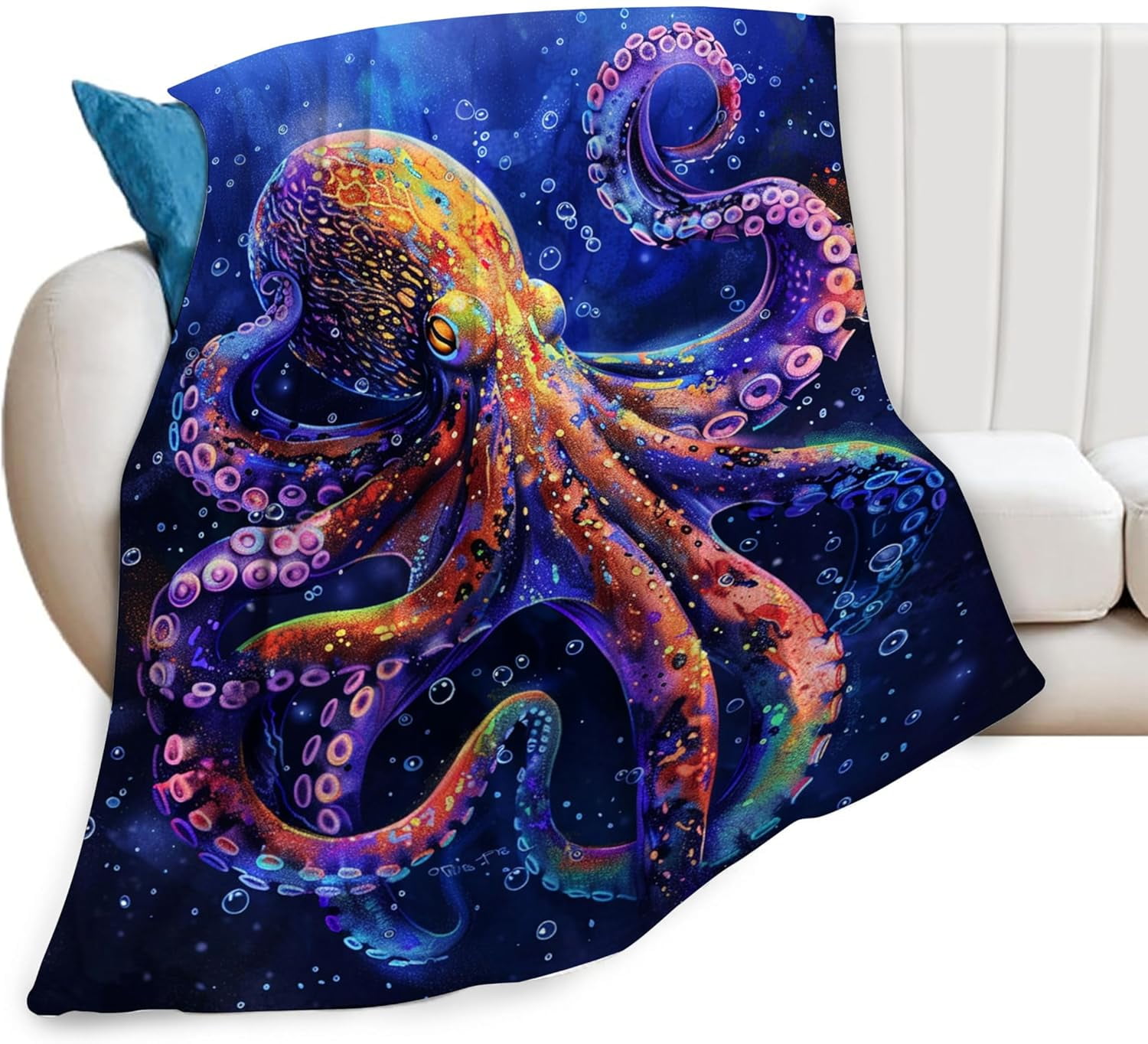 Funny Octopus Blanket for Woman Purple Octopus Throw Blanket Octopus ...