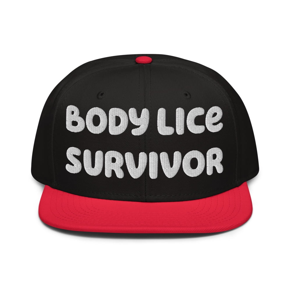 Funny Offensive Inappropriate Meme Embroidered Snapback Hat, Body Lice ...