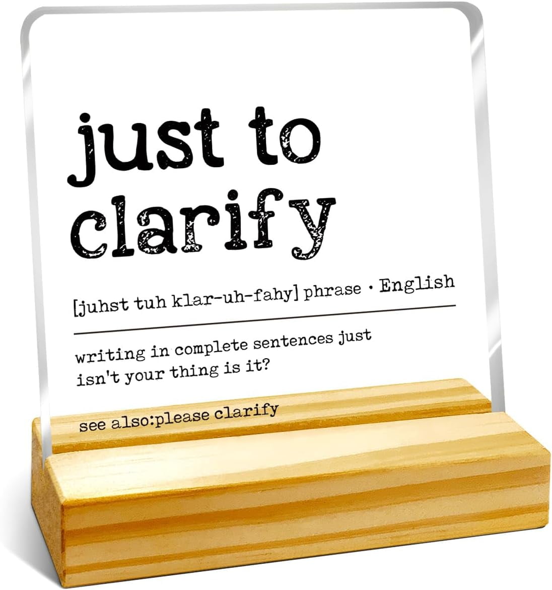 Funny Office Acrylic Sign,Humorous Office Desk Decor,Sarcastic Signs ...