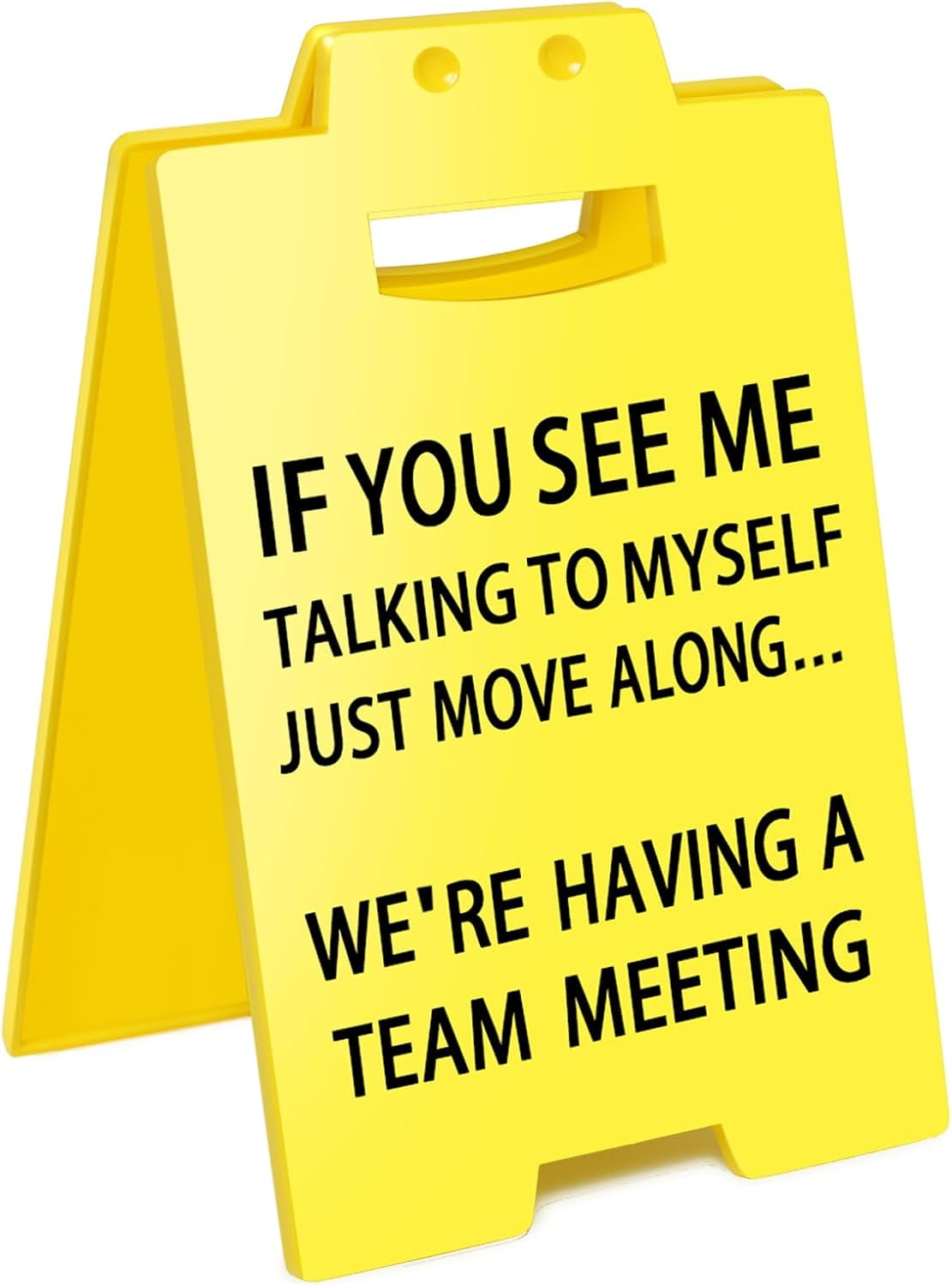 Funny Office Cubicle Decor If You See Me Talking To Myself We're Having ...