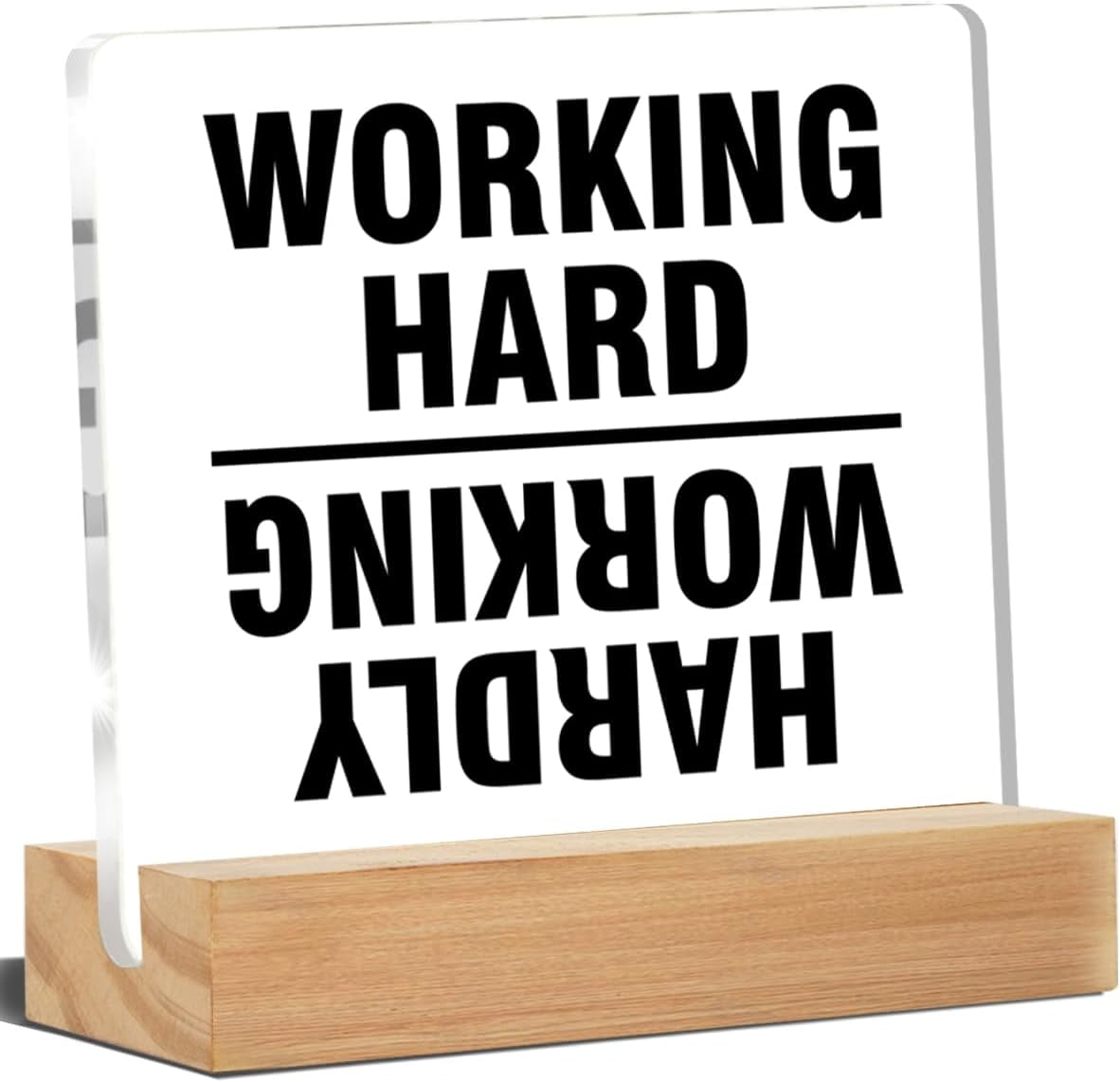 Funny Office Decor Office Desk Signs Working Hard Hardly Working ...
