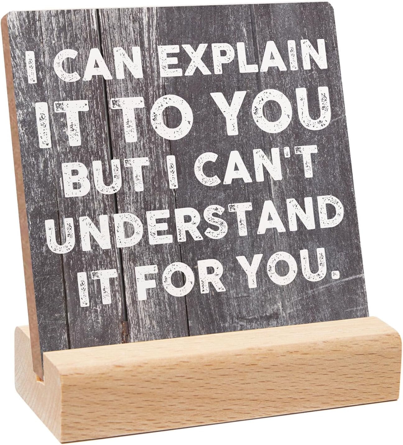 Funny Office Gift, Humorous Vintage Wooden Office Sign With Wooden Base ...