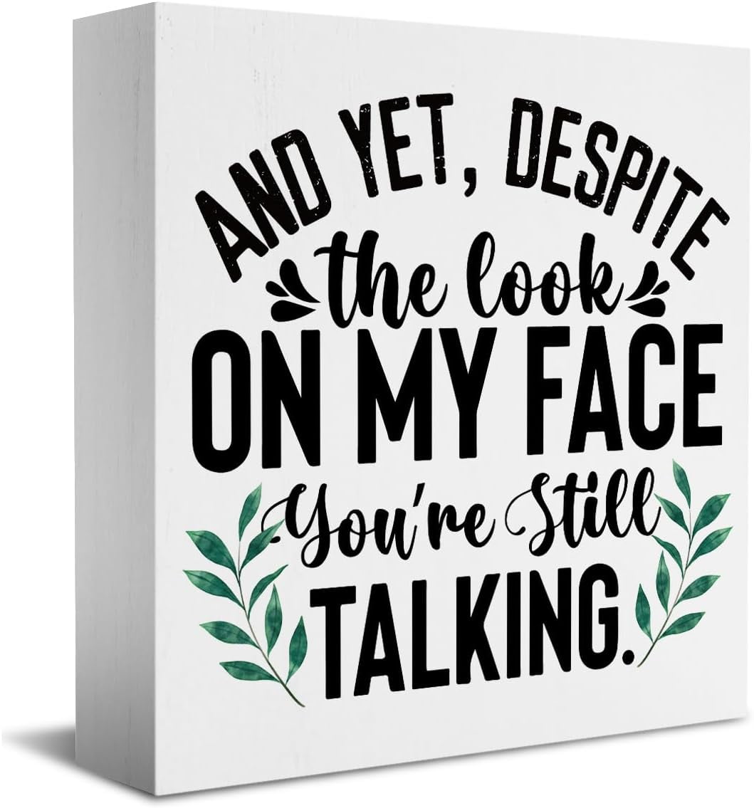 Funny Office Gifts for Coworkers Sarcastic Wooden Box Sign Home Office ...