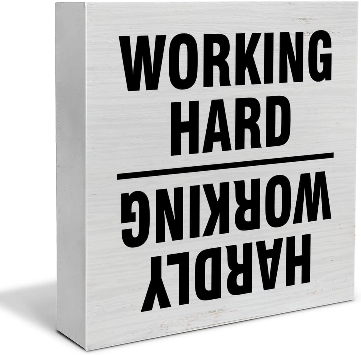 Funny Office Signs Working Hard Hardly Working Wooden Sign Home Office ...
