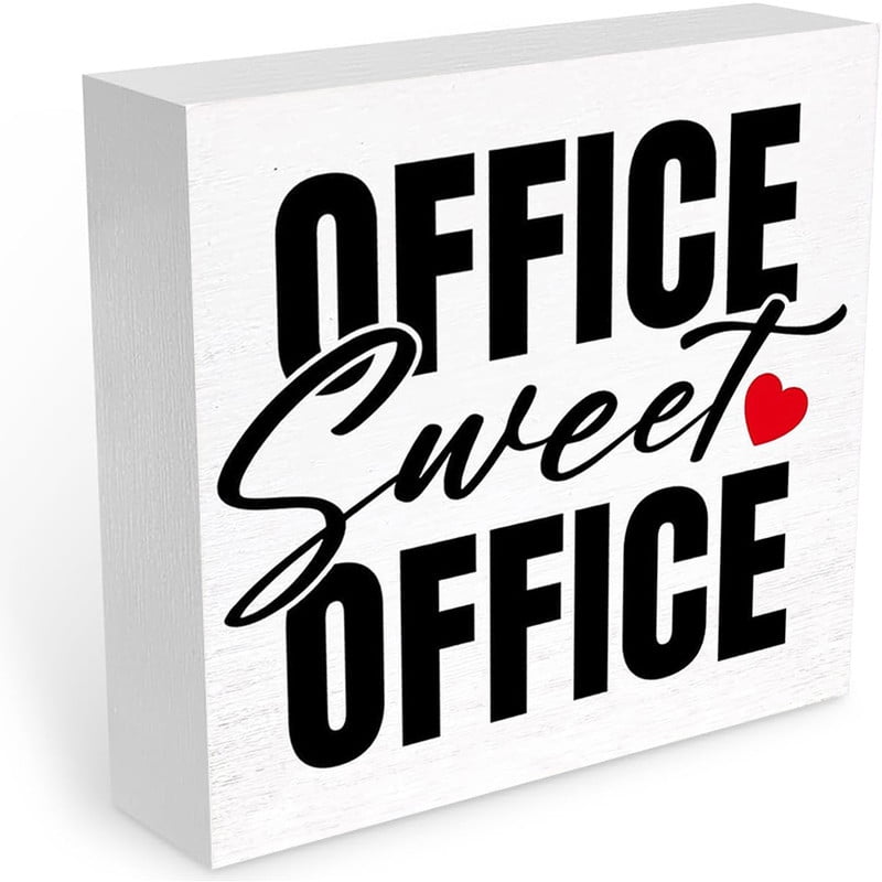 Funny Office Tabletop Sign With Solid Wood Office Sweet Office Ceramic ...