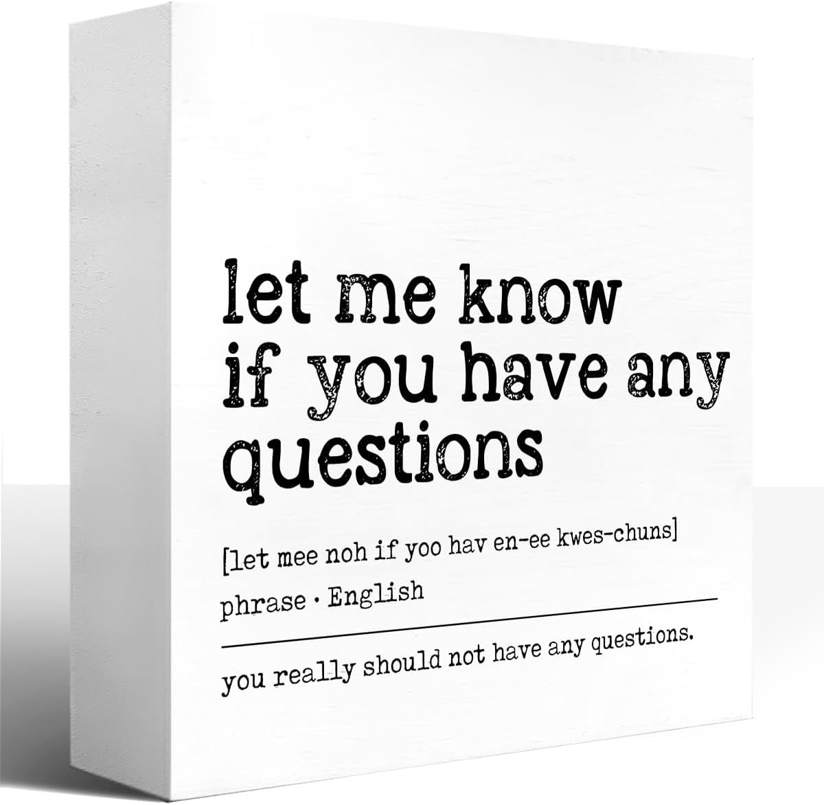 Funny Office Wooden Box Sign,Humorous Office Desk Decor,Sarcastic Wood ...