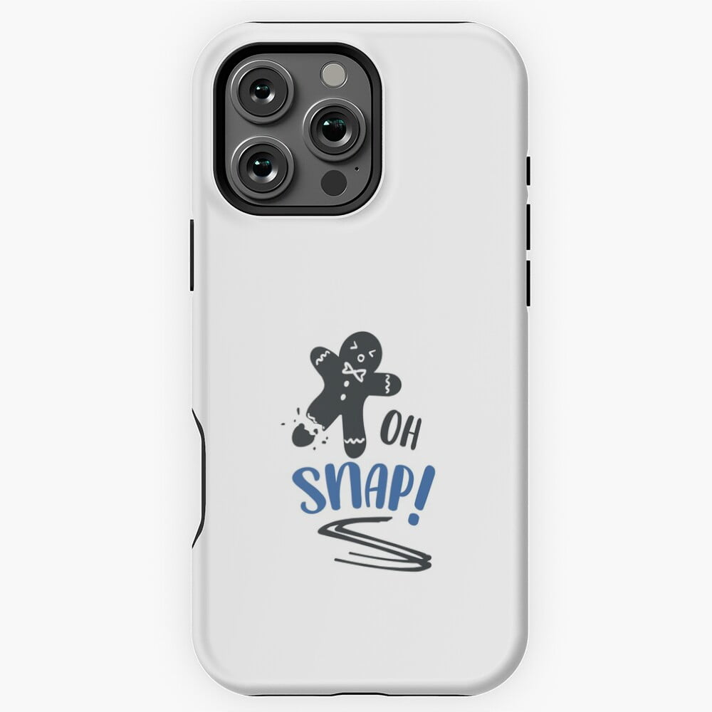 Funny Oh Snap Gingerbread Cookie Phone Case for iPhone 11 12 13 14 15 ...