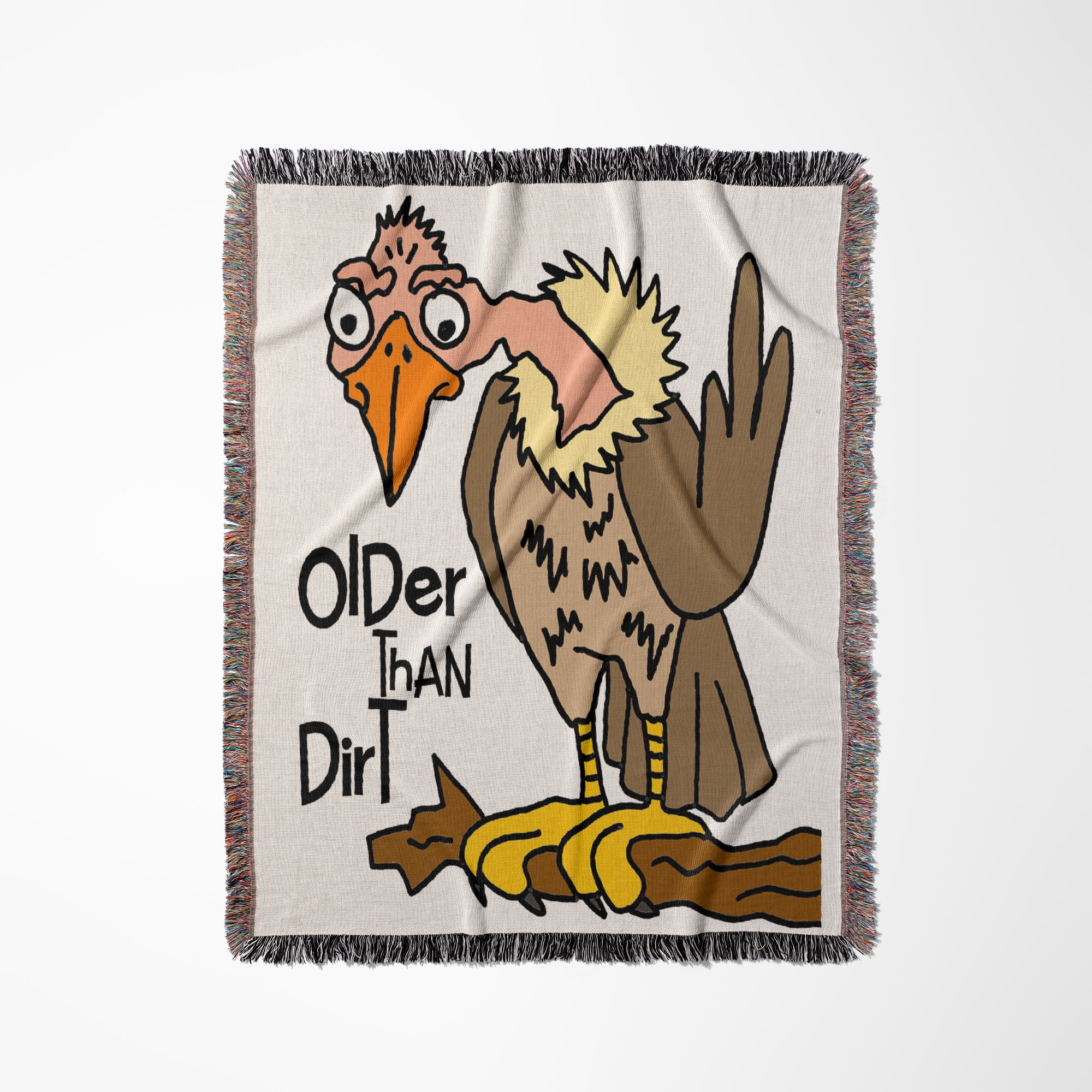Funny Old Buzzard Older Than Dirt Old Age Over The Hill Satire , Woven ...