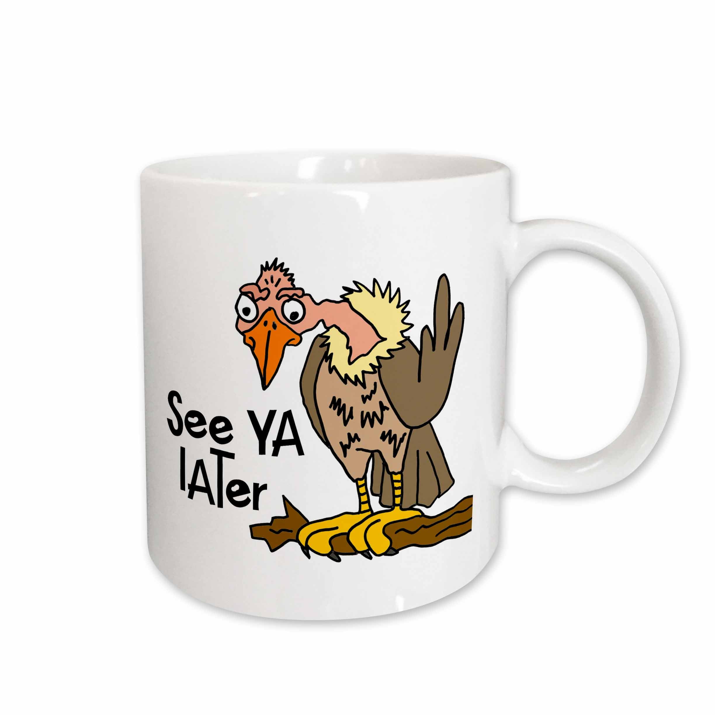 3drose, Funny Old Buzzard Says See Ya Later Old Age Cartoon, 11oz Mug ...