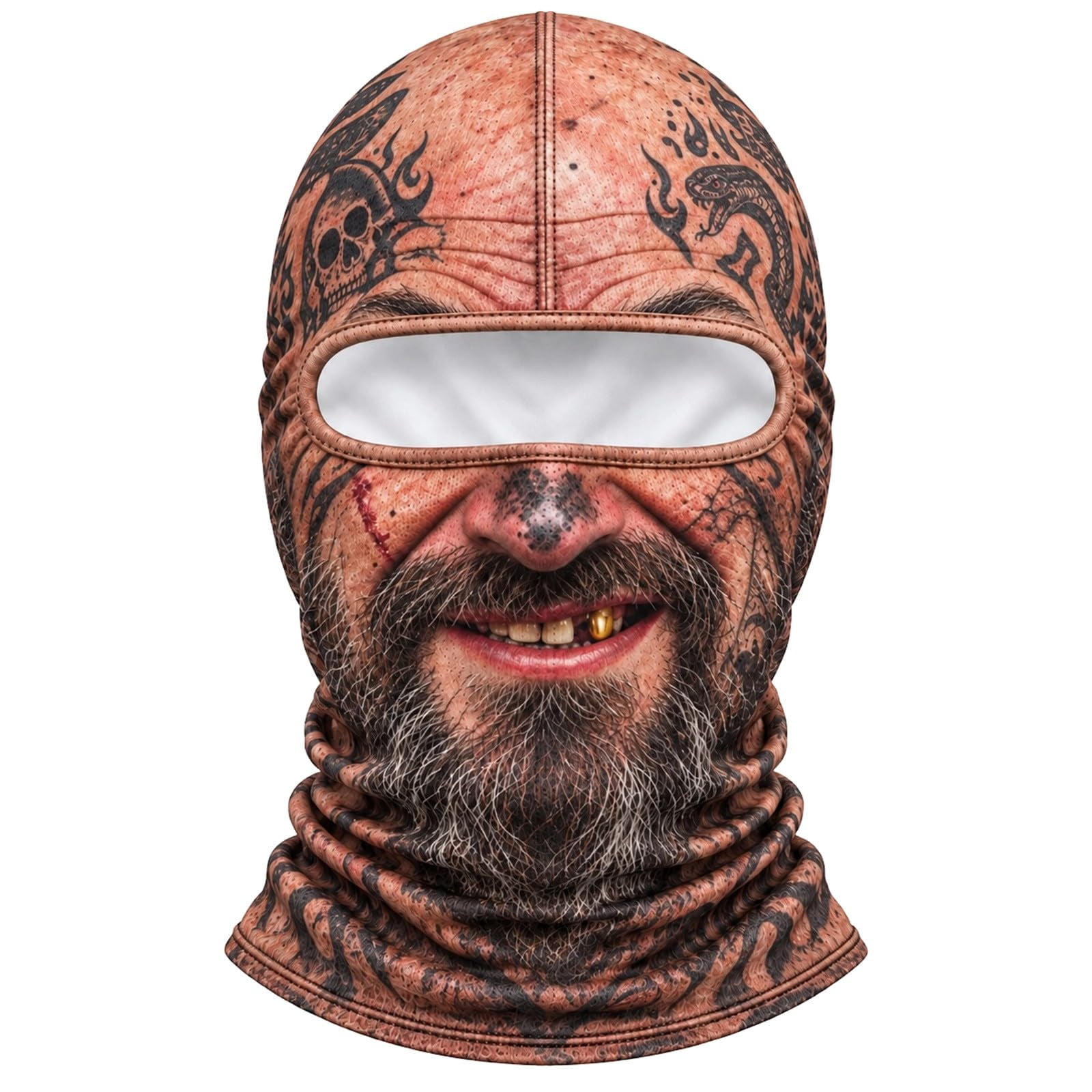 Funny Old Man Face Balaclava 3D Realistic Mask Full Face Coverage ...