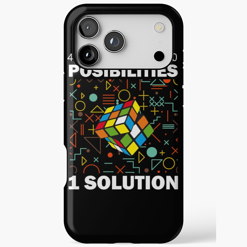 Funny One Solution Math Puzzle Phone Case for iPhone 11 12 13 14 15 16 ...