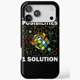 Funny One Solution Math Puzzle Phone Case for iPhone 11 12 13 14 15 16 ...