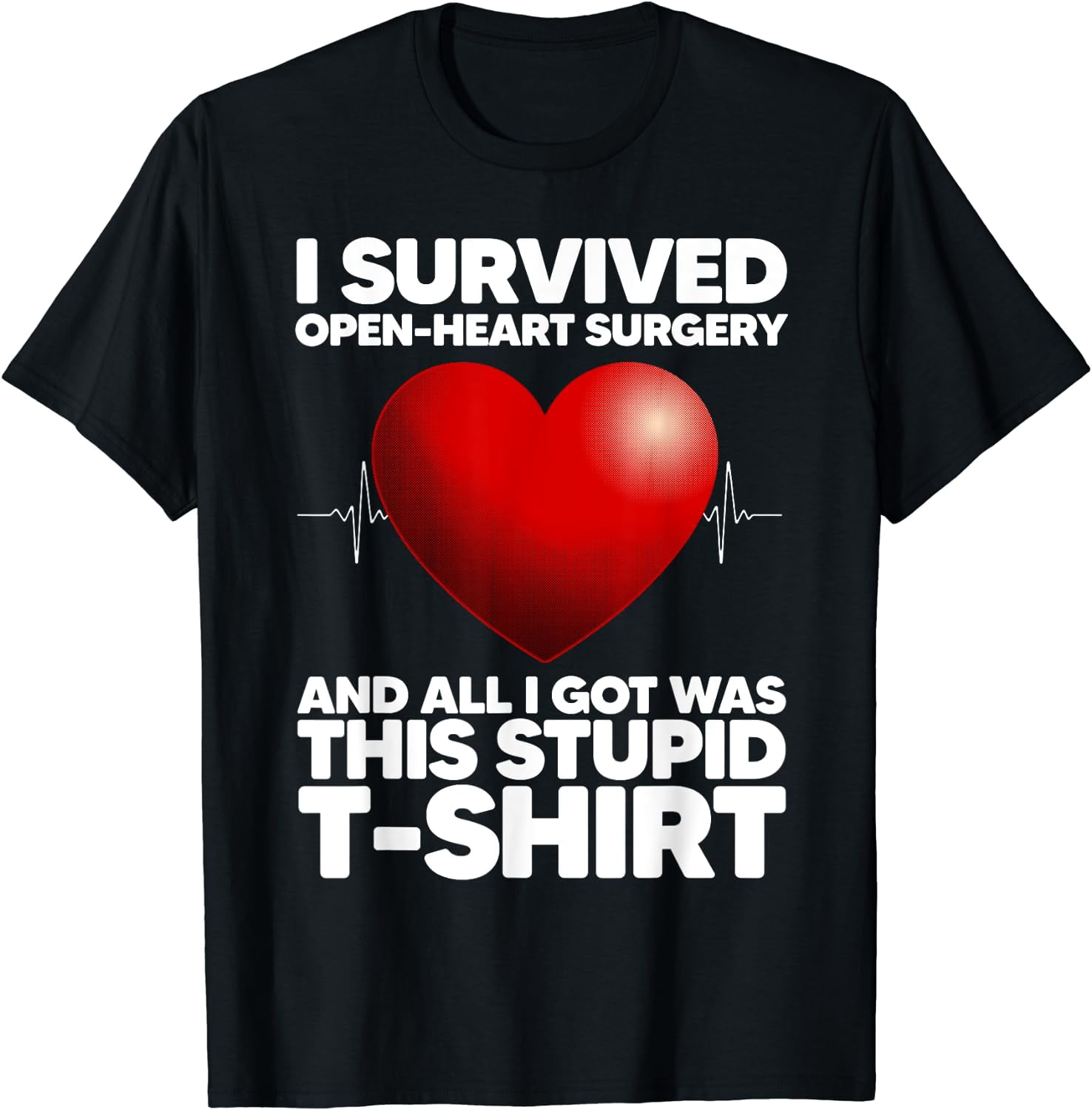 Funny Open Heart Surgery Art For Men Women Heart Transplant T-Shirt ...