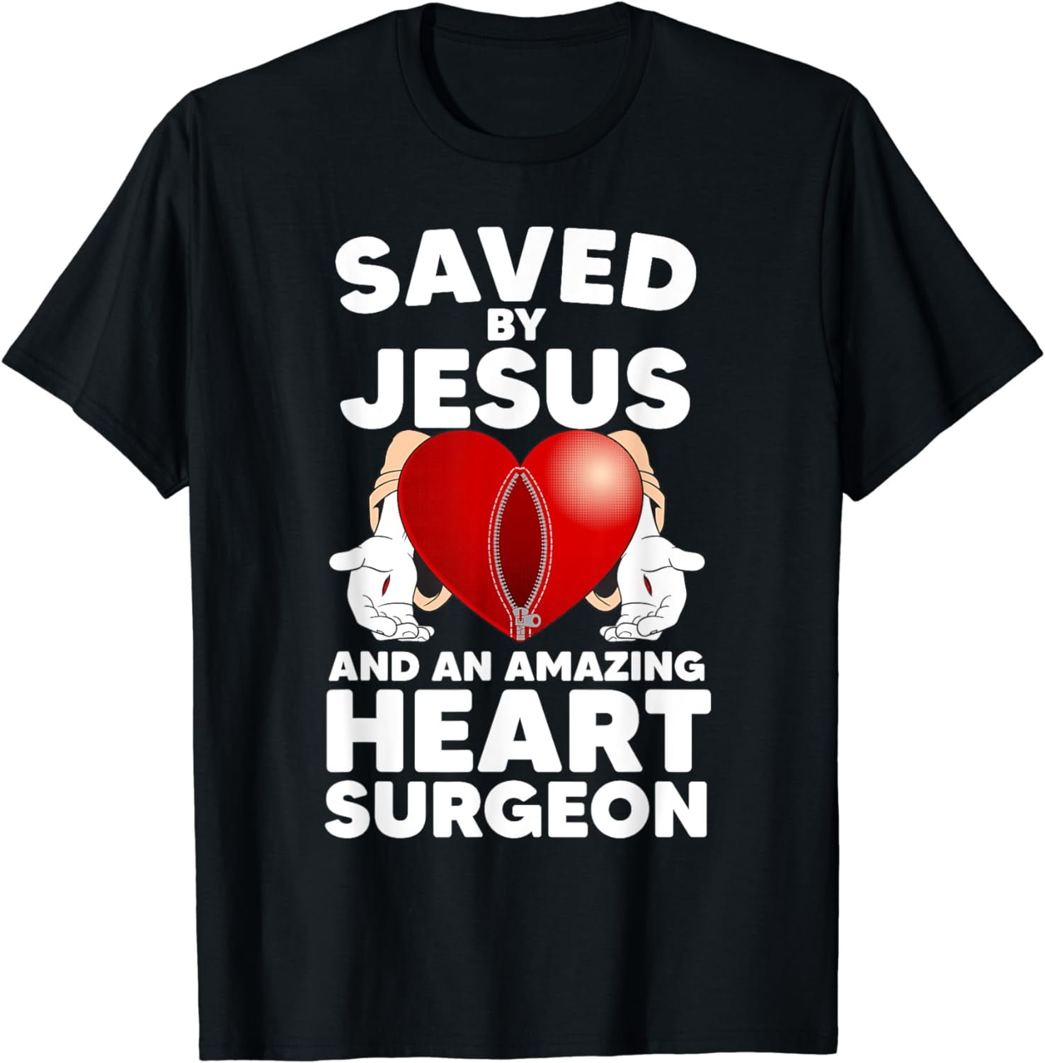 Funny Open Heart Surgery Design For Men Women Heart Patients T-Shirt ...