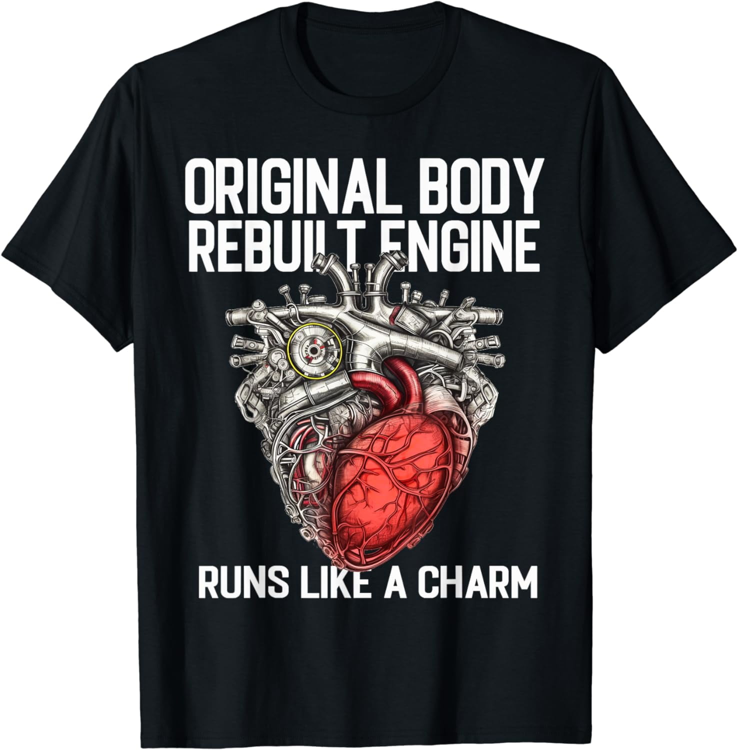 Funny Open Heart Surgery Recovery Survivor for Men Bypass T-Shirt ...