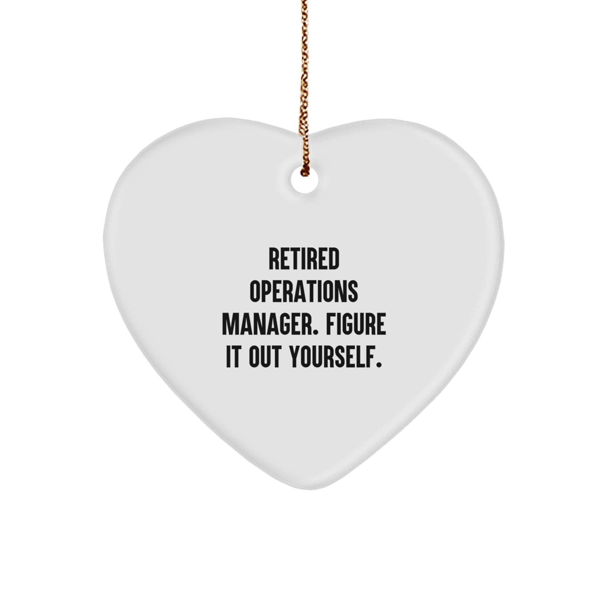 Funny Operations Manager Gifts from Men, Heart Ornament for Operations ...