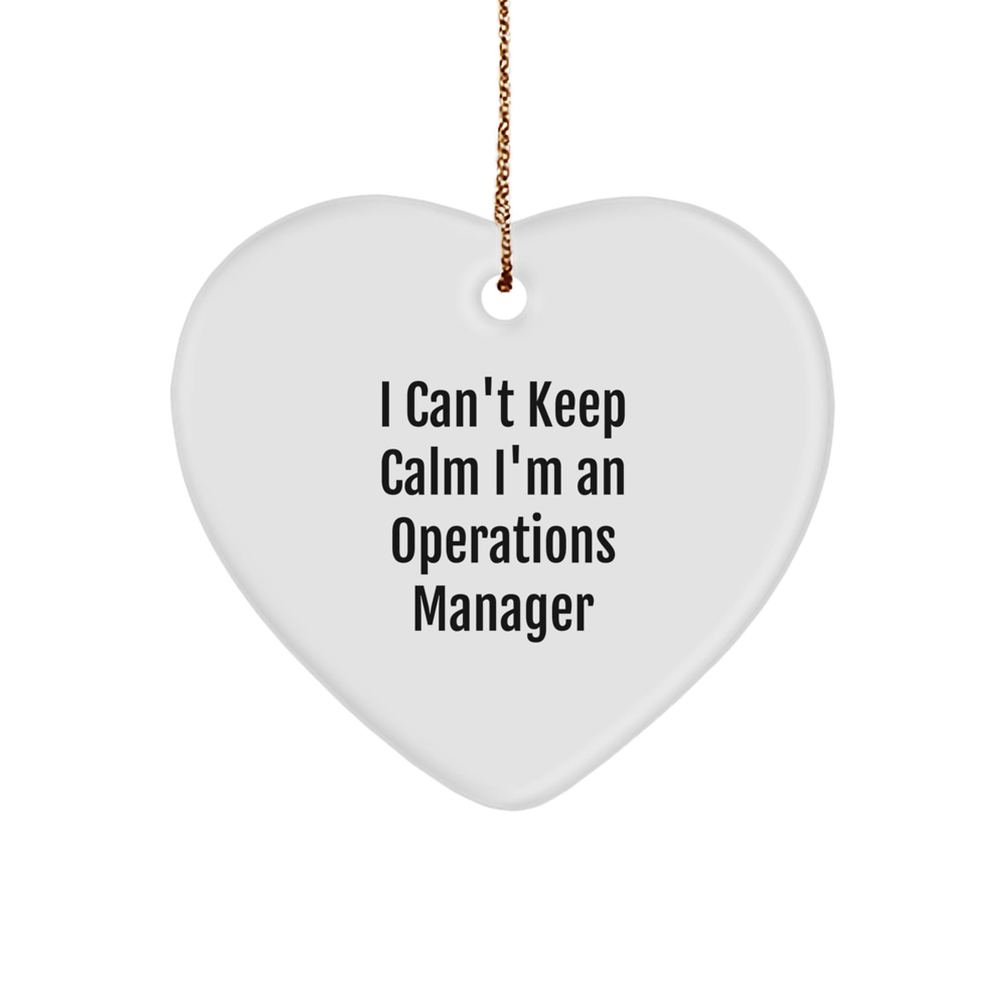 Funny Operations Manager Heart Ornament Gift for Friends Christmas ...