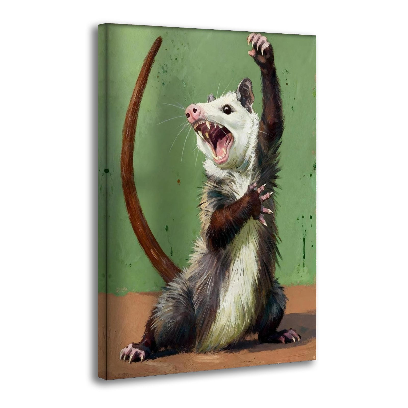 Funny Opossum Screaming Possum Quirky Animal Wall Art Poster Scroll ...