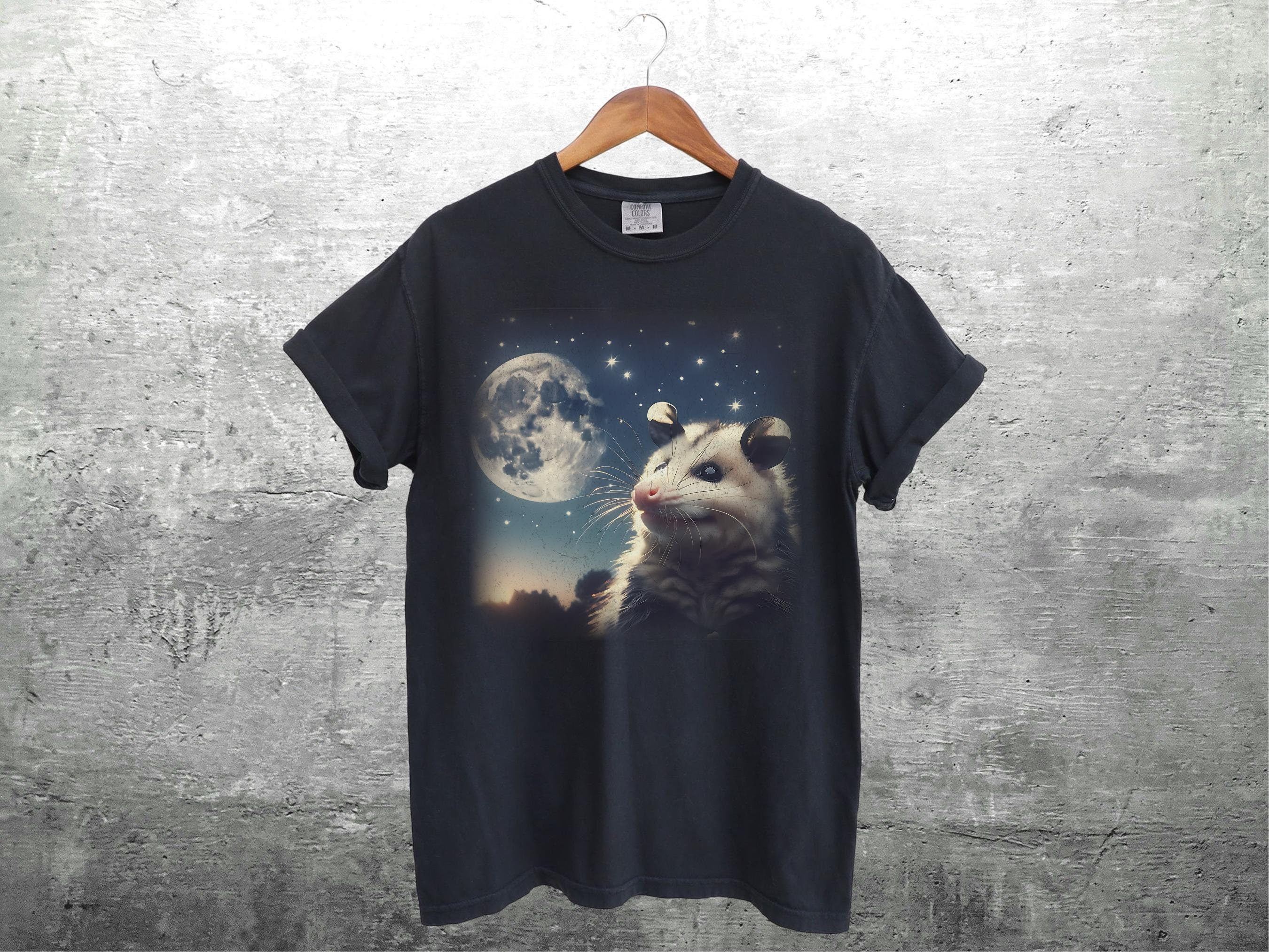 Funny Opossum Shirt, Possum Tee, Opossum Moon Shirt, Funny Meme ...