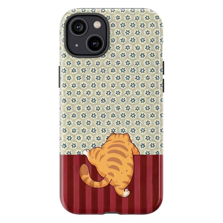 Funny Orange Tabby Cat Butt Case iPhone 17 16 15 14 13 12 11 Pro Plus ...