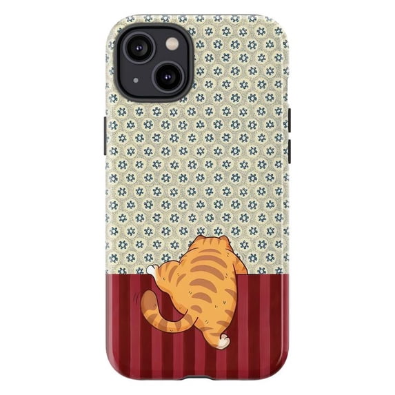 Funny Orange Tabby Cat Butt Case iPhone 17 16 15 14 13 12 11 Pro Plus ...