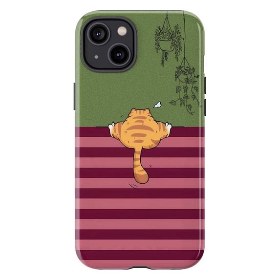 Funny Orange Tabby Cat Phone Case iPhone 17 16 15 14 13 12 11 Pro Plus ...