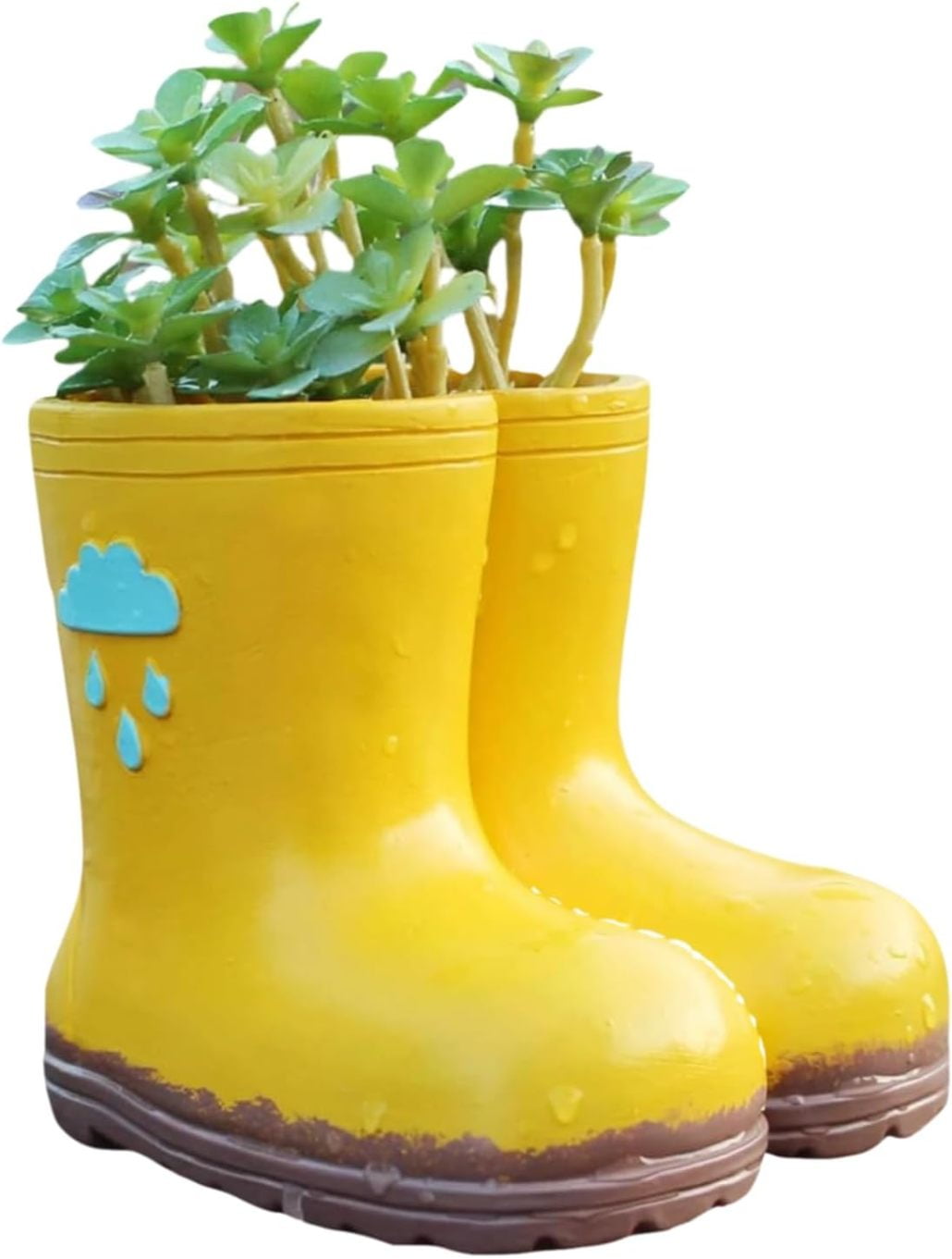 Funny Outdoor Planters & Flower Pots - Whimsical Yellow Rain Boot ...