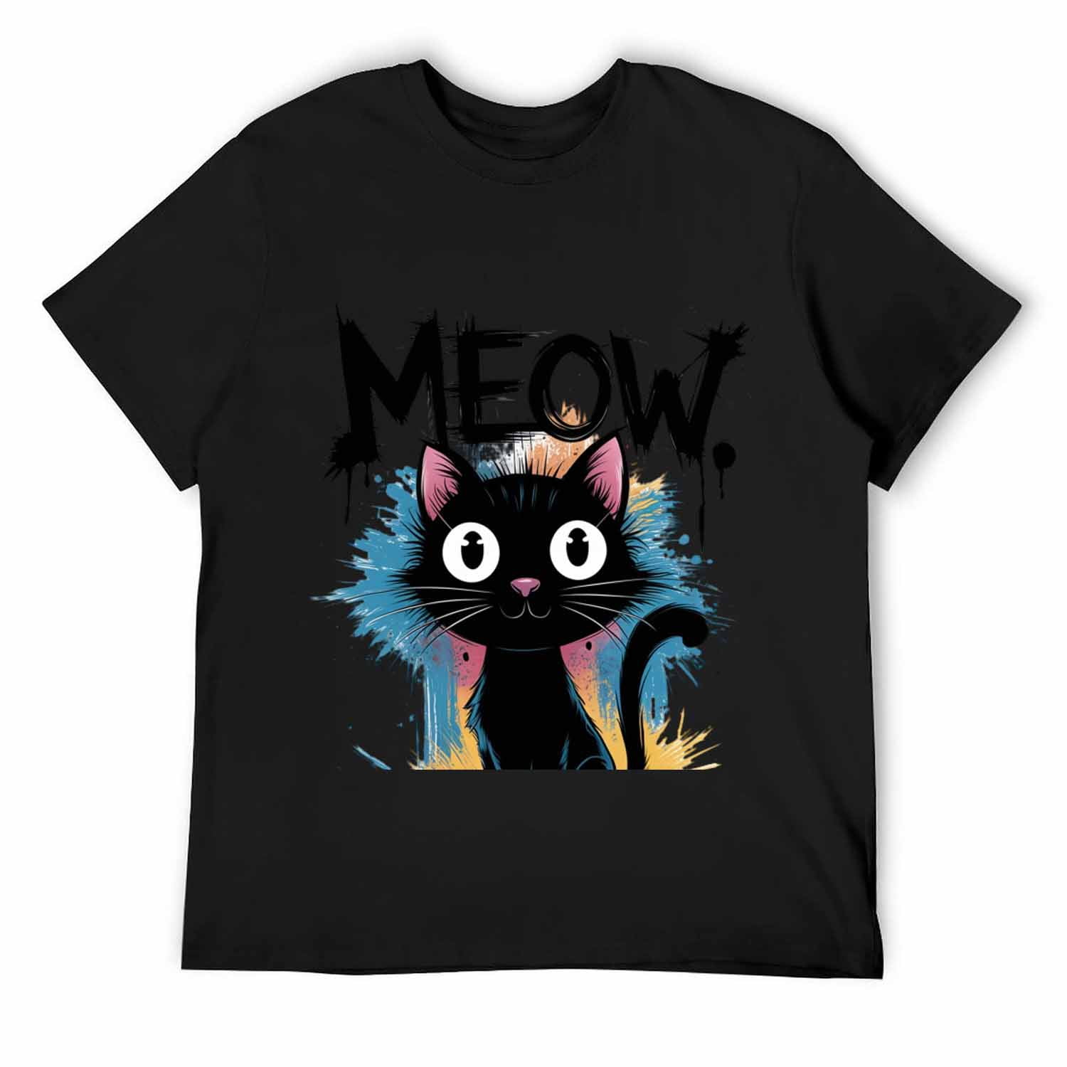 Funny Overweight Chubby Meow Cat Meme Memes T-Shirt - Walmart.com