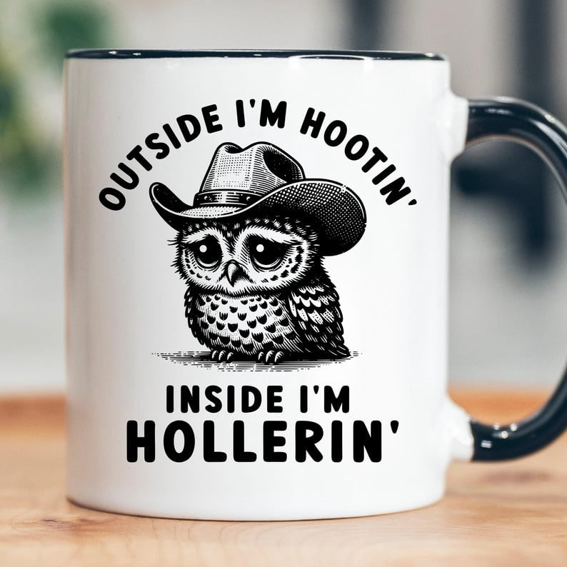 Funny Owl Mug M1ental Health Meme Coffee Cup - Walmart.com