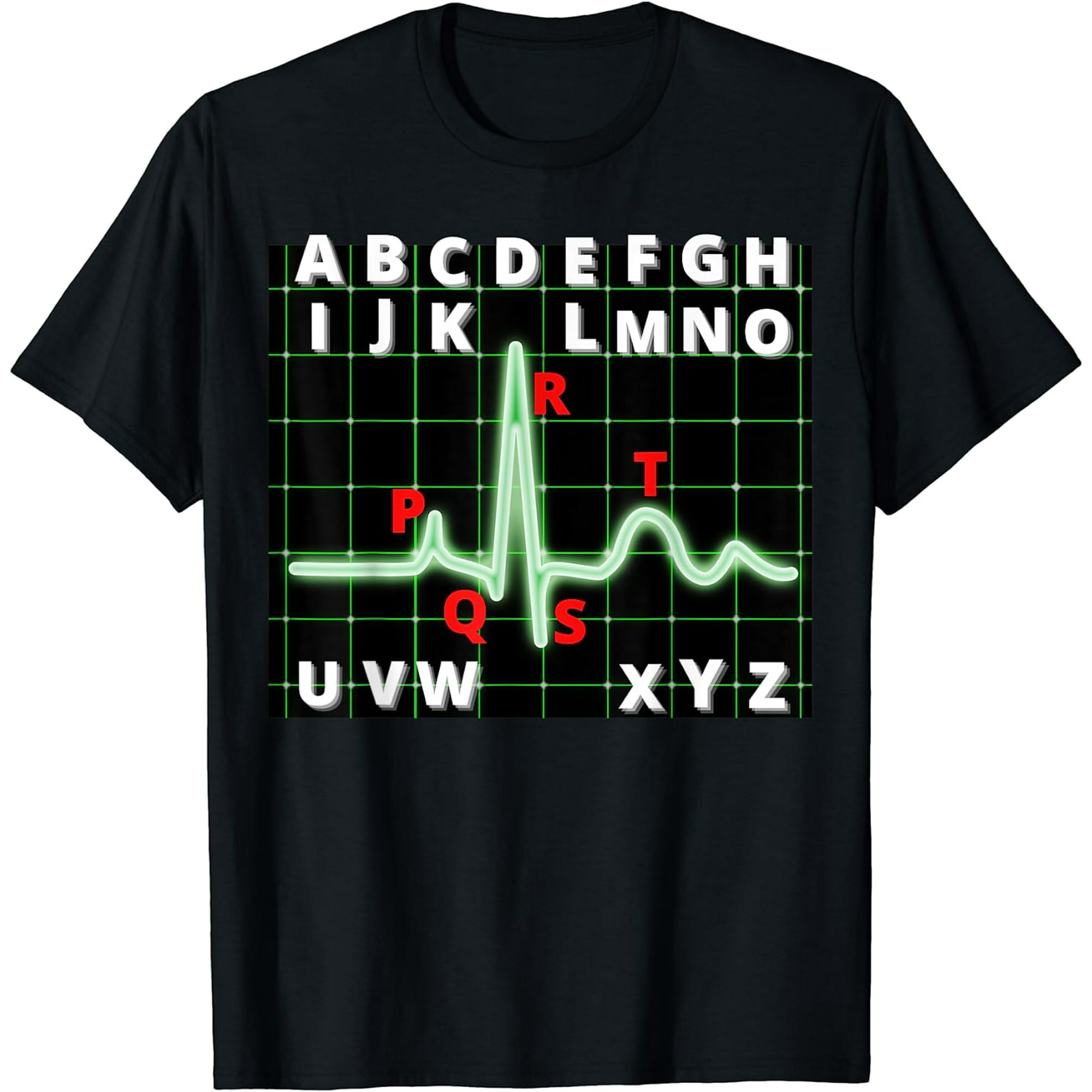 Funny PQRST Complex ECG Waves Nursing Gift Men Women Short Sleeve T ...