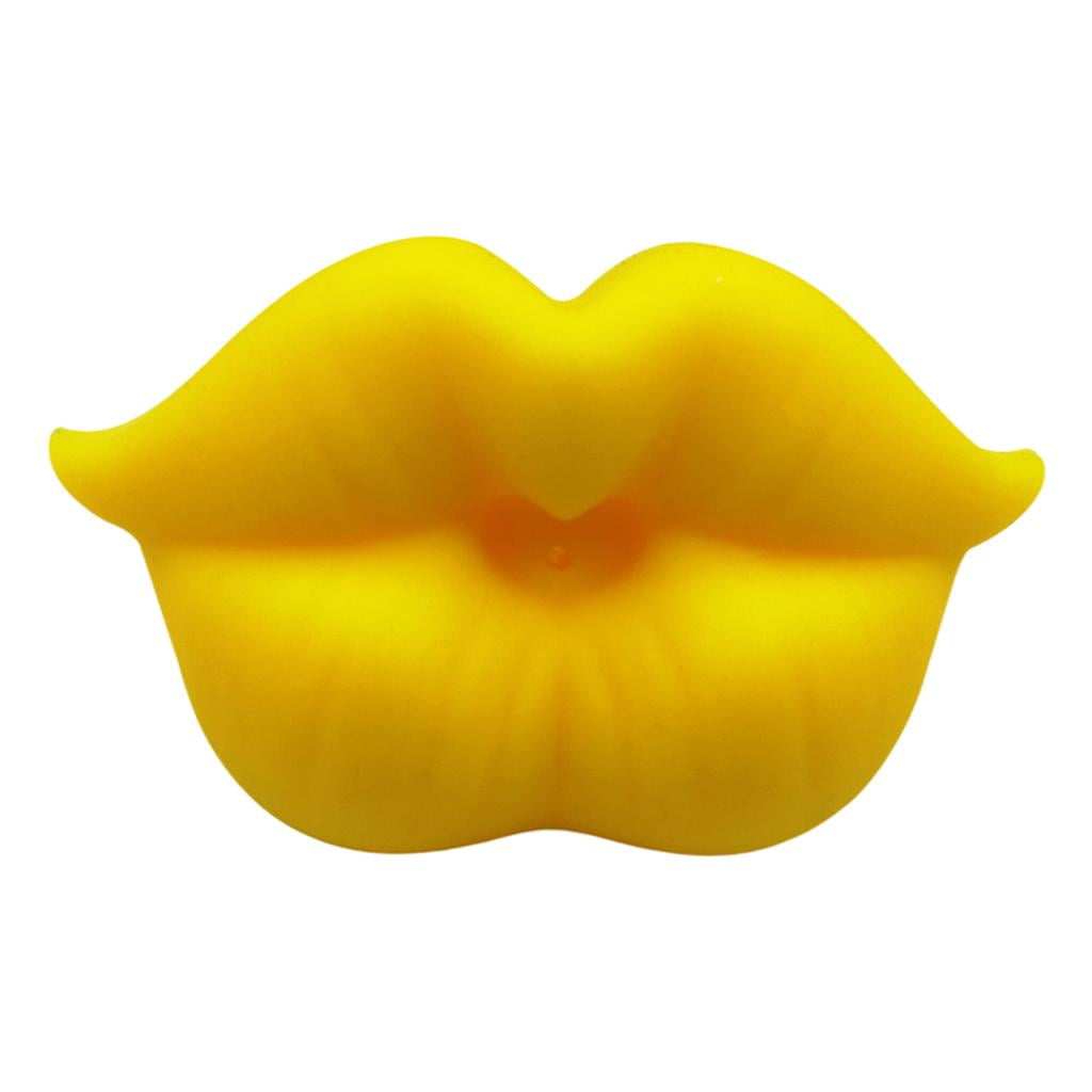 Funny Pacifiers Lip Shaped Children Infant Single-part Pacifiers Yellow ...