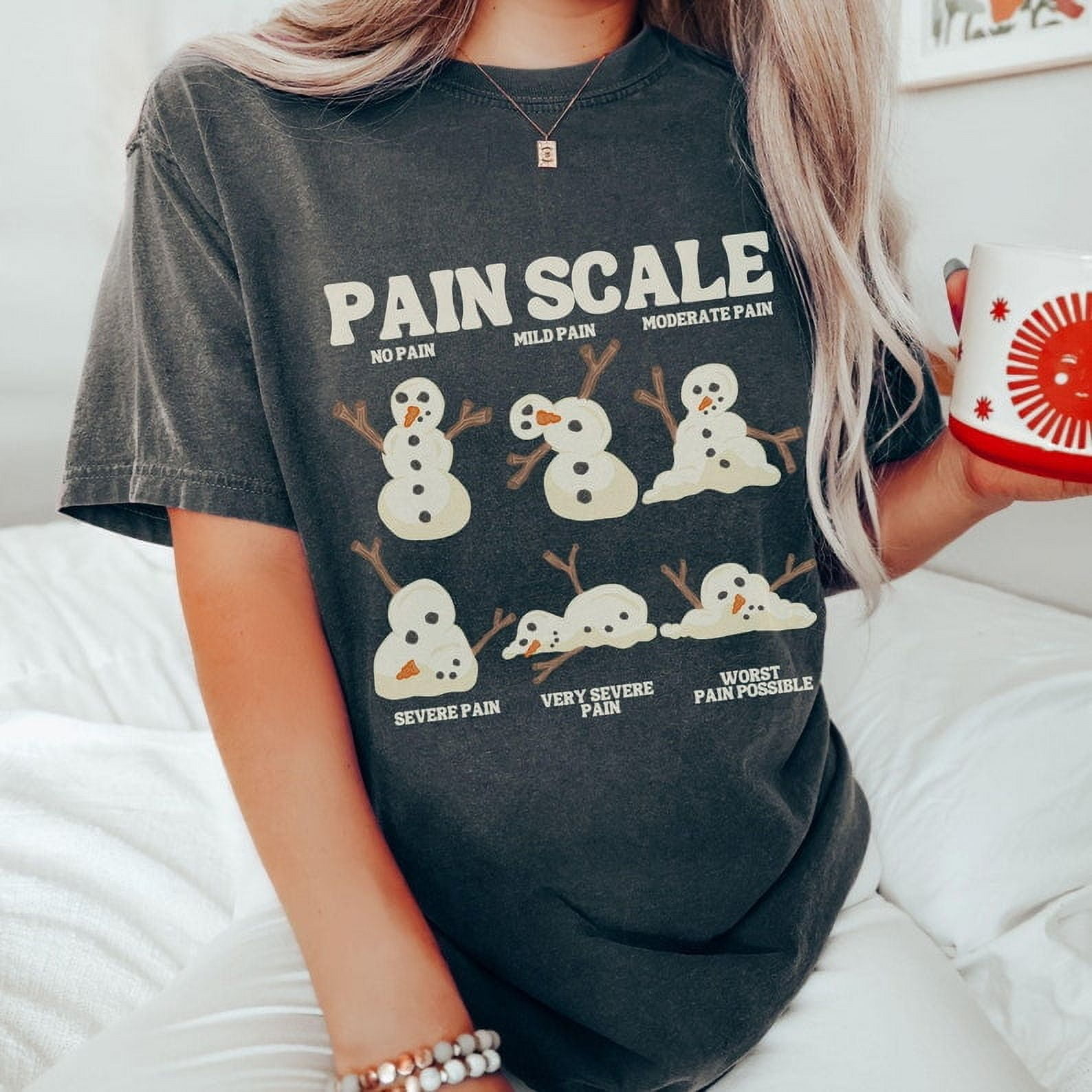 Funny Pain Scale Shirt, Christmas Nurse T-Shirt, Medical Holiday Tshirt ...