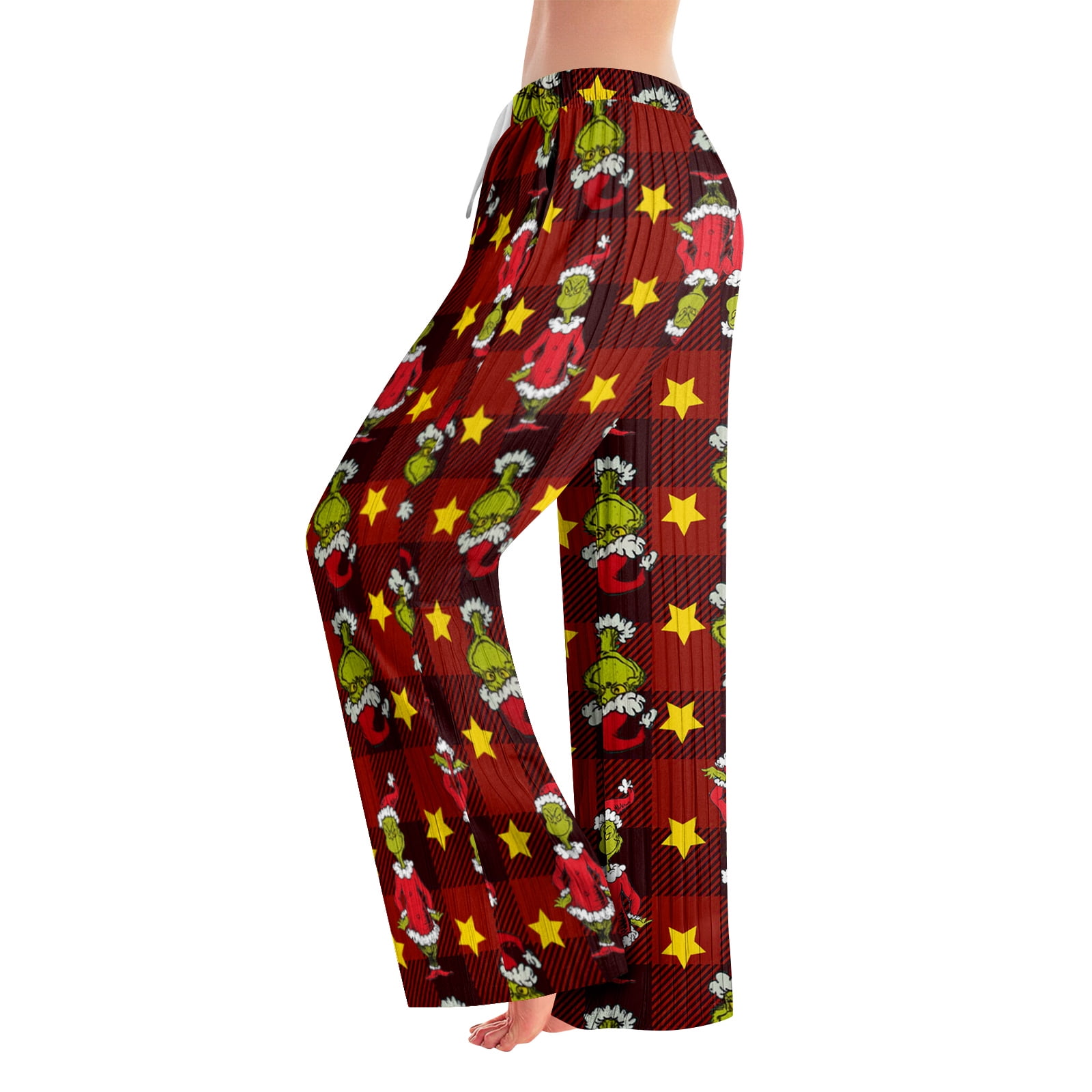 MLQIDK Funny Pajama Pants Christmas Santa Xmas Tree Snowflake Funny ...