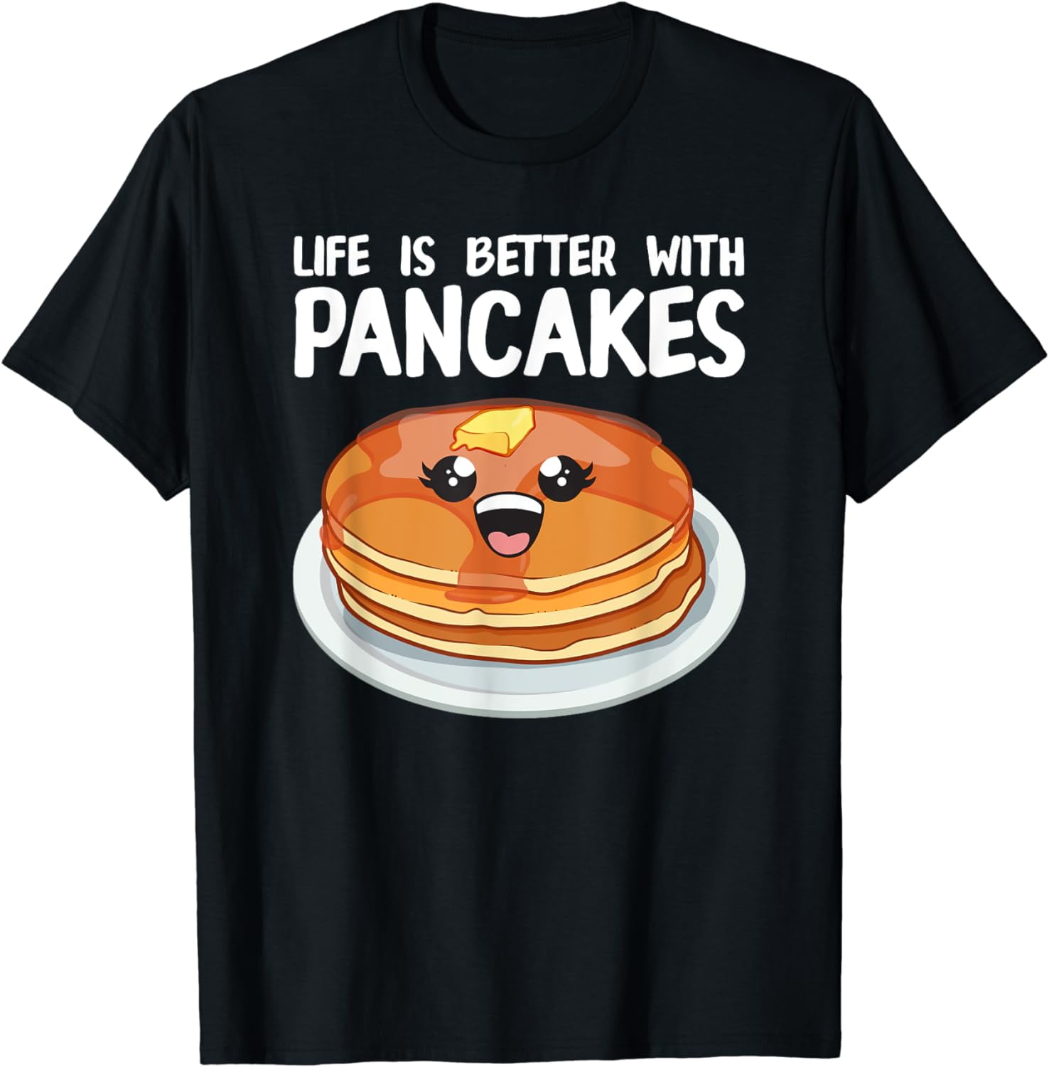 Funny Pancakes Art Men Women Brunch Breakfast Pancake Maker T-Shirt ...