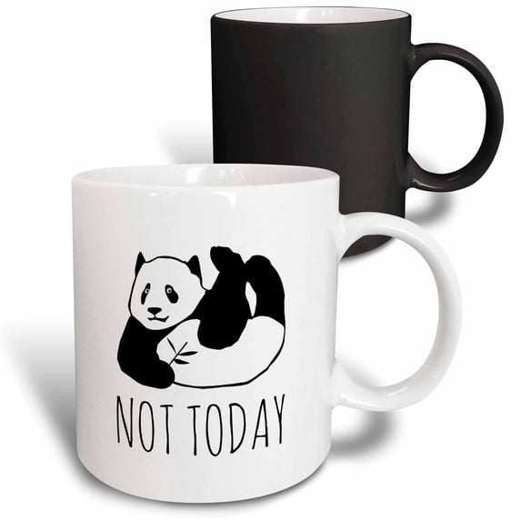 3drose, Funny Panda Bear Lies Its Legs Up. Text Not Today on White ...