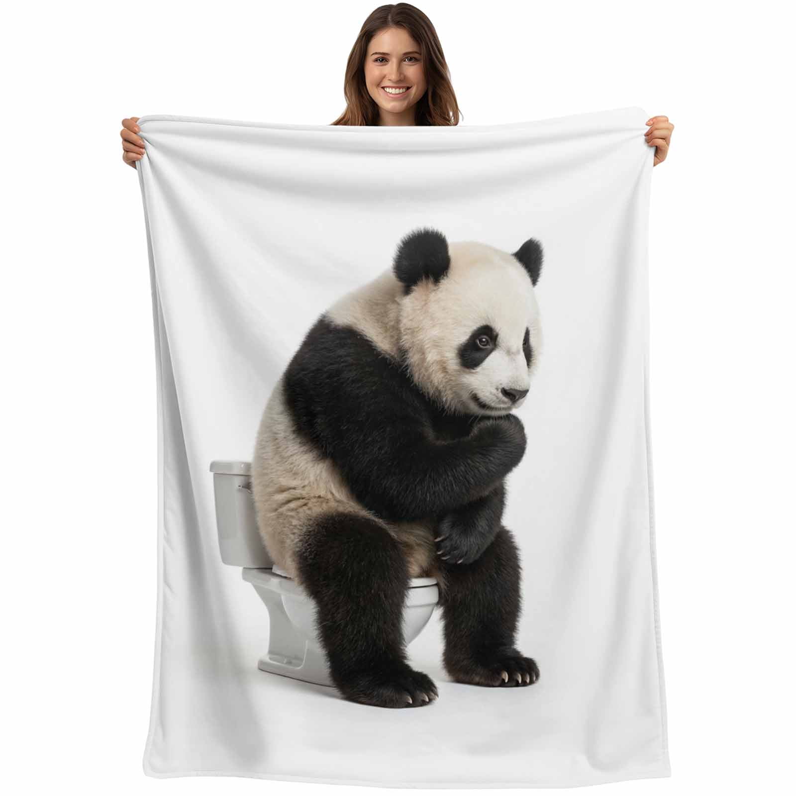Funny Panda Blanket Soft Cozy Warm Throw Blanket for Couch, Plush Fuzzy ...