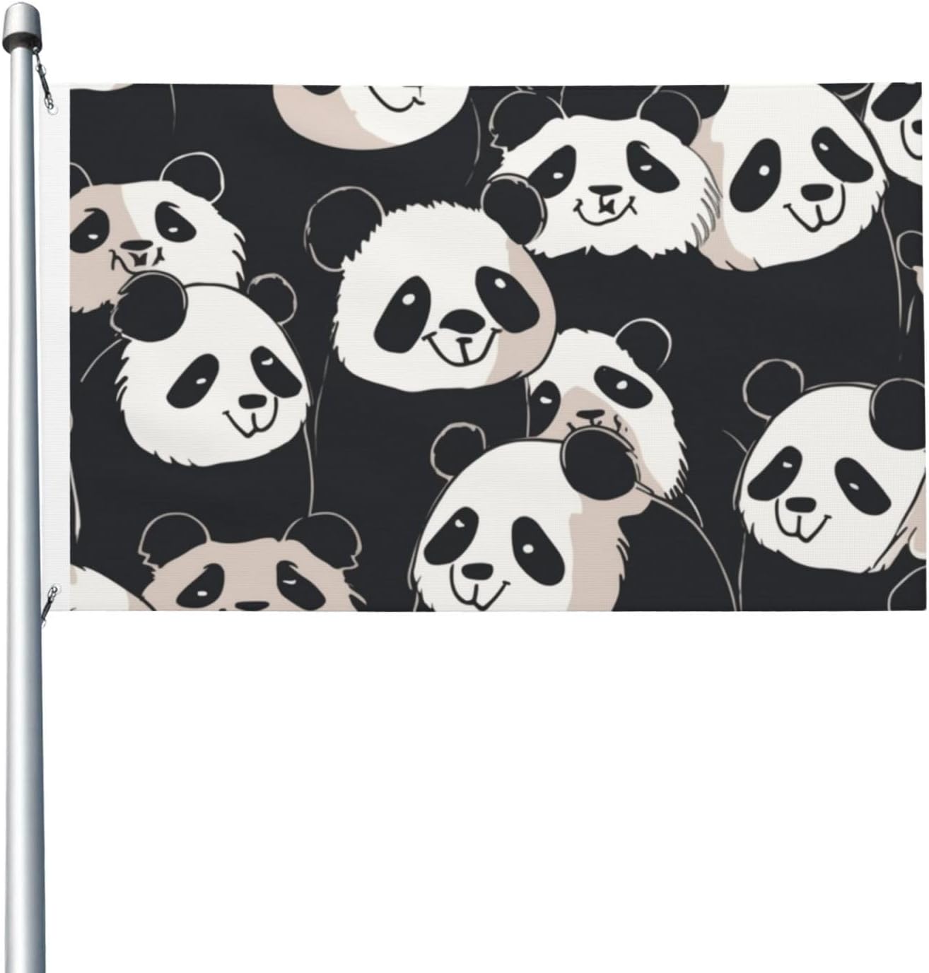 Funny Panda Flag 3x5 ft Flags for Outside Funny Banner Garden Flag ...