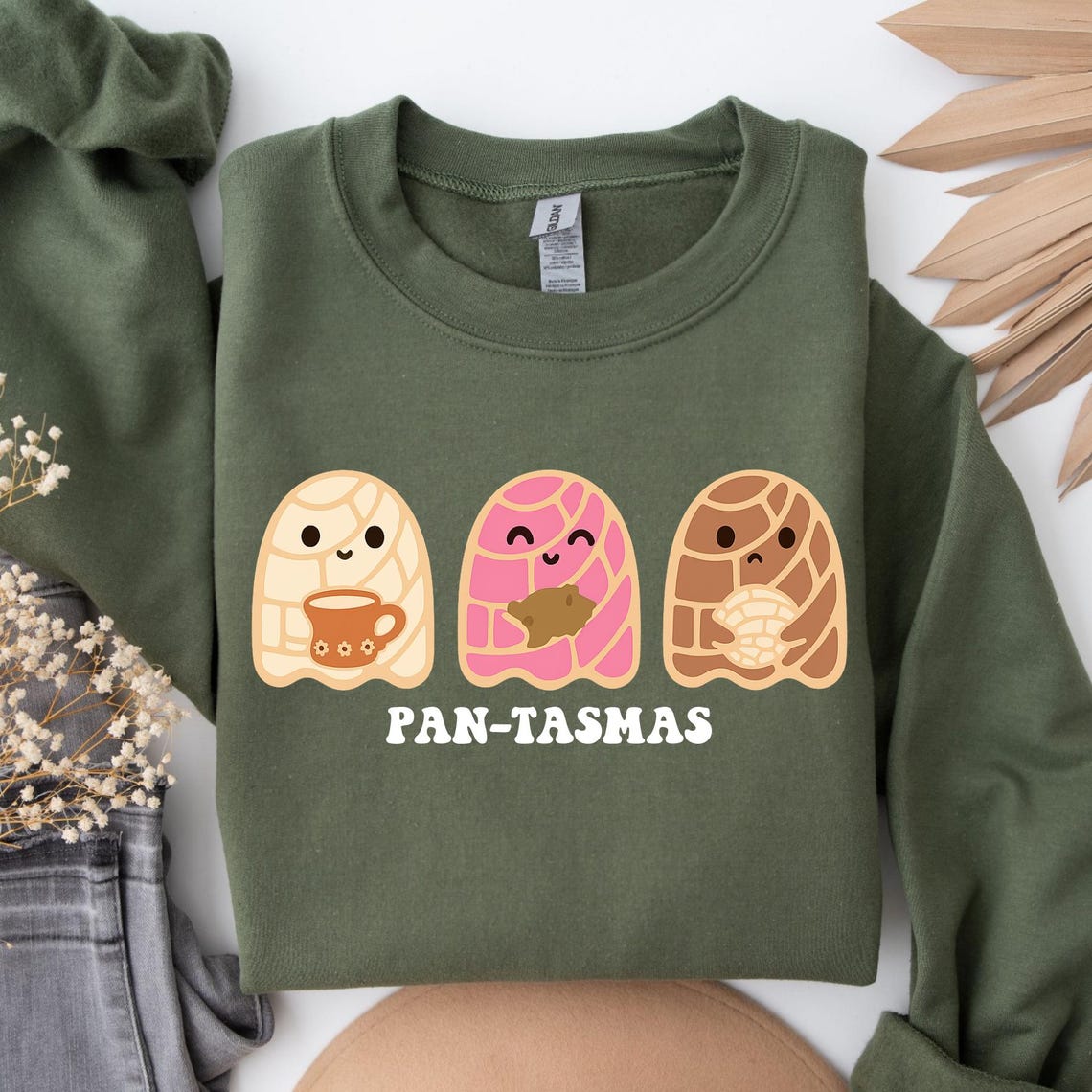 Funny Pantasmas Ghost Pan Dulce Sweatshirt, Cute Ghost Conchas Tees ...