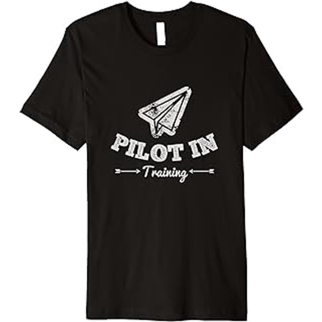 Funny Paper Plane Pilot in Training Kids Paper Airplane Premium T-Shirt ...